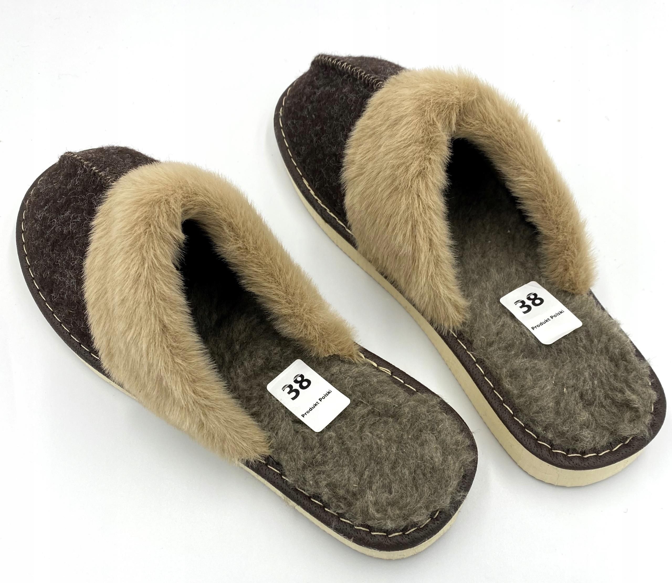 Kapcie Damskie Ocieplane Pantofle Na Zimę Trepki Z Wełną r.36-41 - Ceny ...