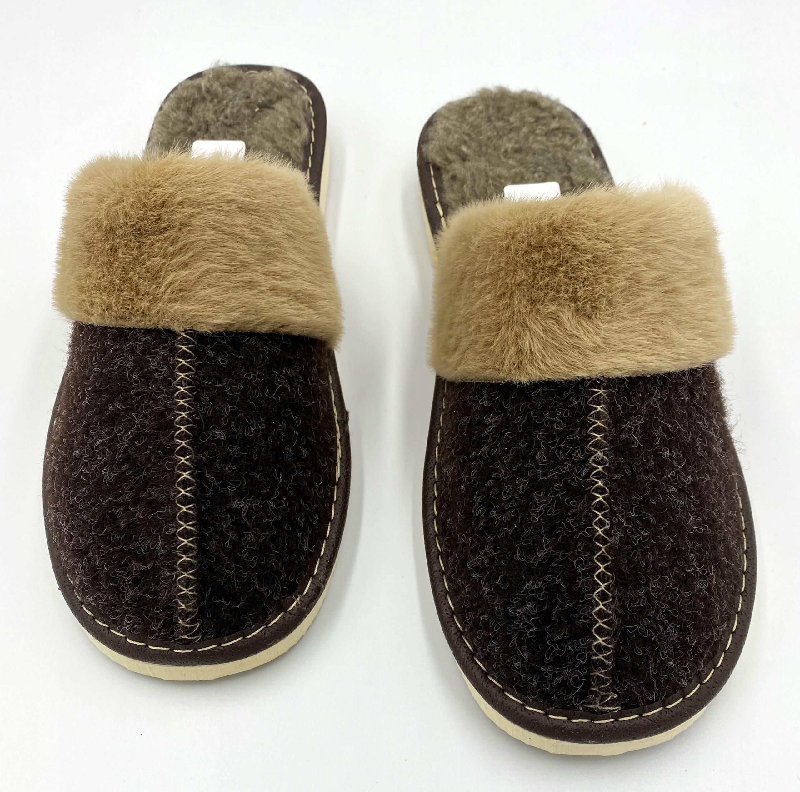 Kapcie Damskie Ocieplane Pantofle Na Zimę Trepki Z Wełną r.36-41 - Ceny ...