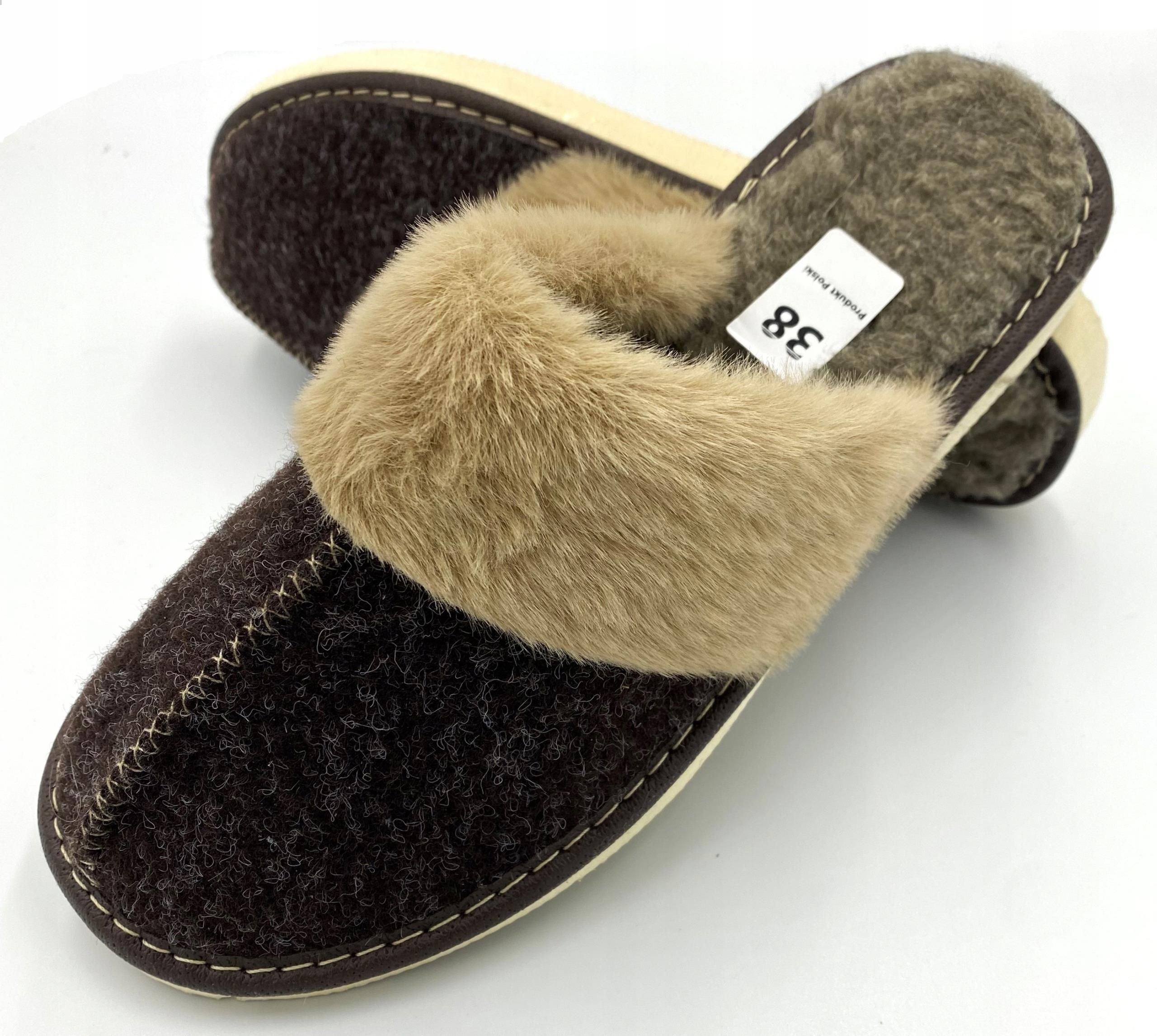 Kapcie Damskie Ocieplane Pantofle Na Zimę Trepki Z Wełną r.36-41 - Ceny ...