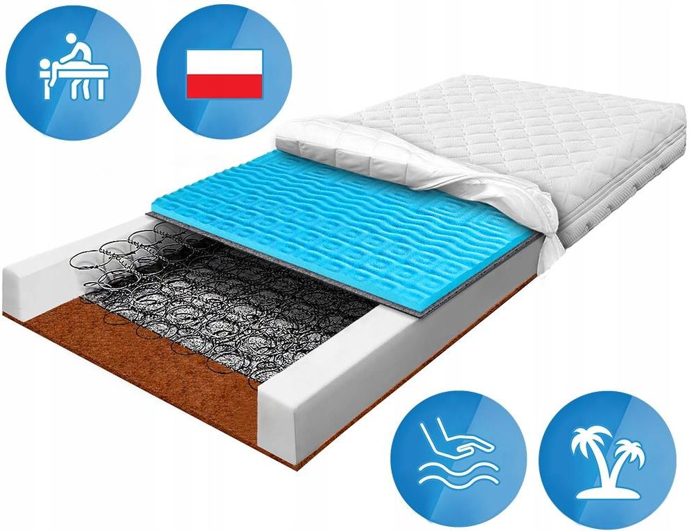 Materac Materace Z Gór Materac 110x190 sprężynowy bonell masujący kokos ...