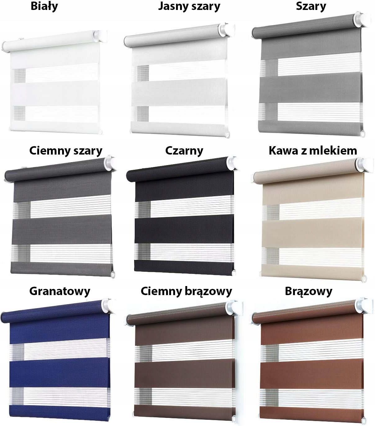 Roleta Rolety Dzien Noc 65X150 Na Wymiar Bezinwazyjne Napinacz Żaluzje ...