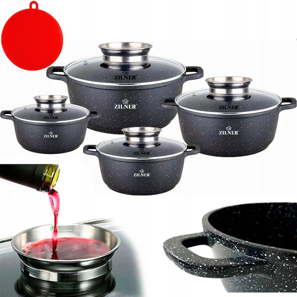 Zilner Zestaw Garnków Premium Aluminiowe 8 El. (Zl8900) - Opinie i ...