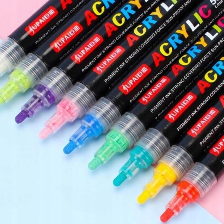 ZESTAW MARKERY AKRYLOWE 36 SZTUK MAZAKI PISAKI FLAMASTRY WODOODPORNE ...