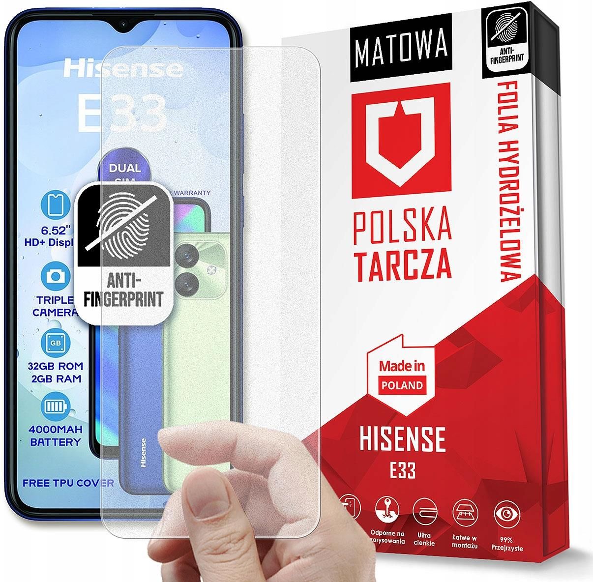 Folia Hydrożelowa Matowa Czysty Ekran Do Hisense E33 Jakość - Opinie i ceny na Ceneo.pl
