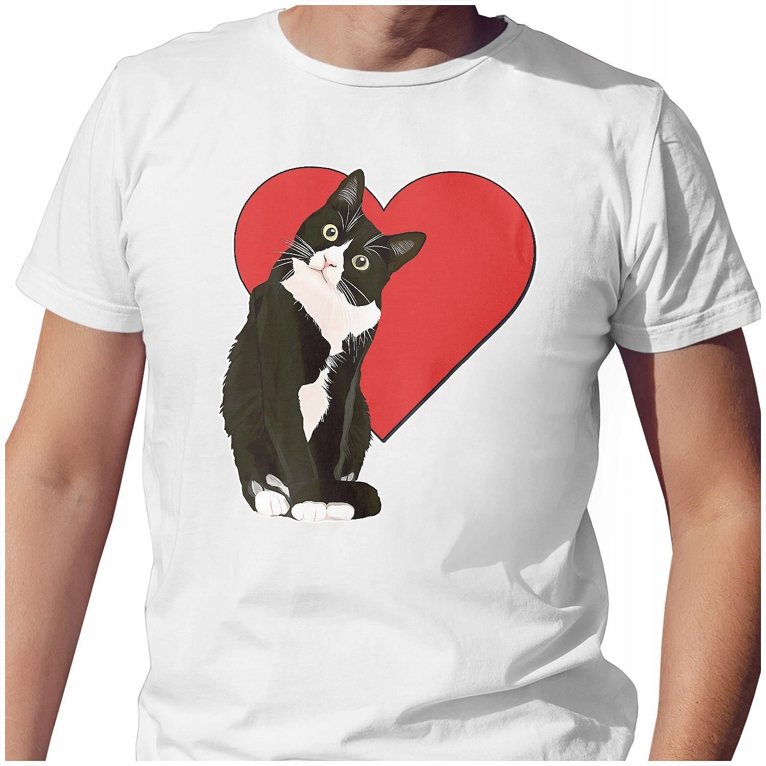 Koszulka T-shirt Walentynki M Kot Kotek Serca Jakość - Ceny i opinie ...
