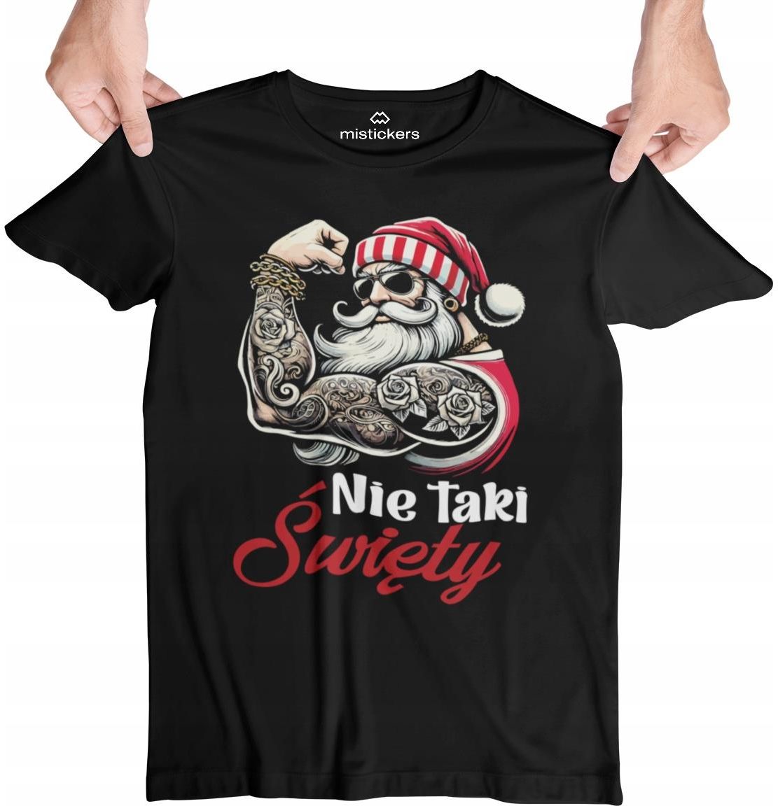 Koszulka Świąteczna Męska Z Mikołajem Nie Taki Święty Tshirt Premium - Ceny i opinie - Ceneo.pl