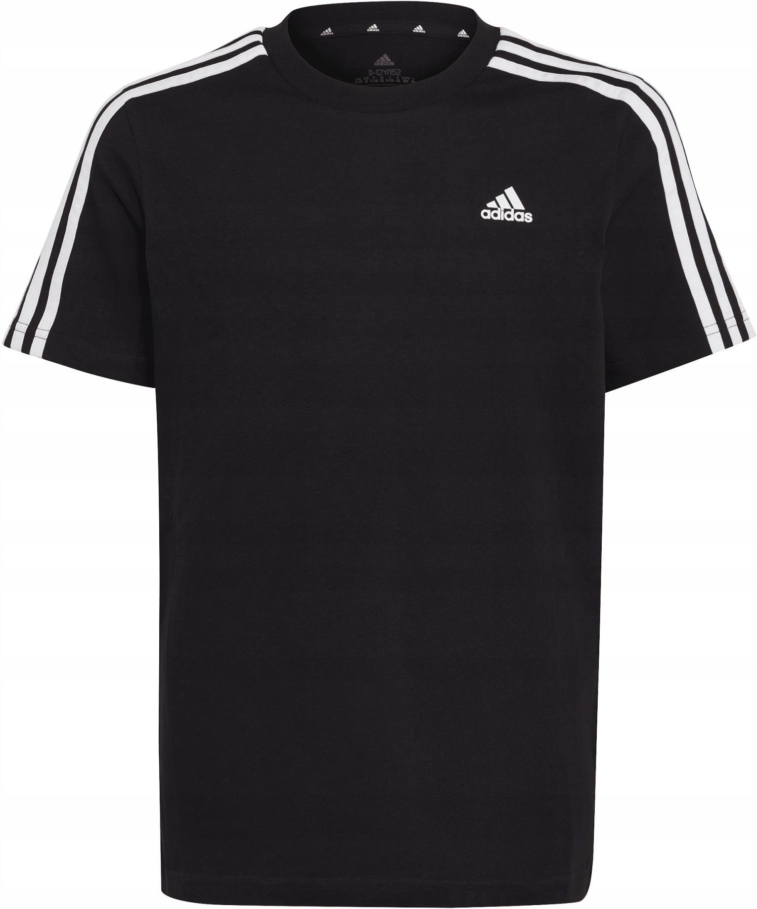 Koszulka dziecięca sportowa adidas Essentials 3-Stripes HR6330 czarna ...