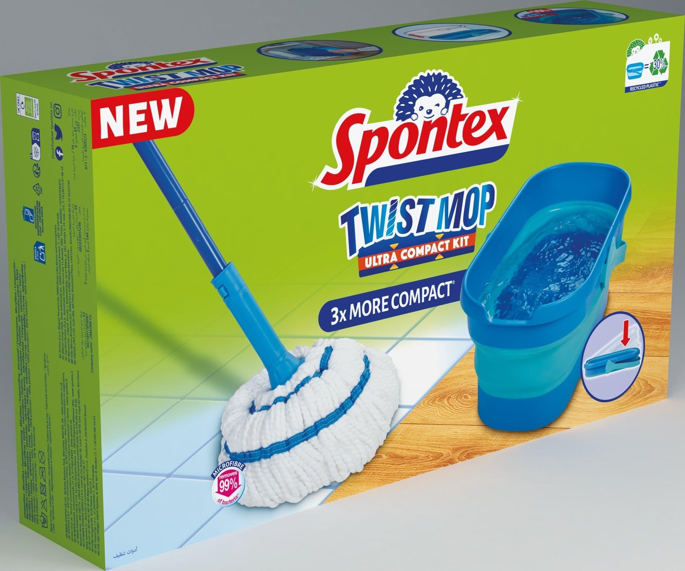 Spontex Mop Twist Ultra Compact Zestaw + Wiadro 19800236 - Opinie i ...
