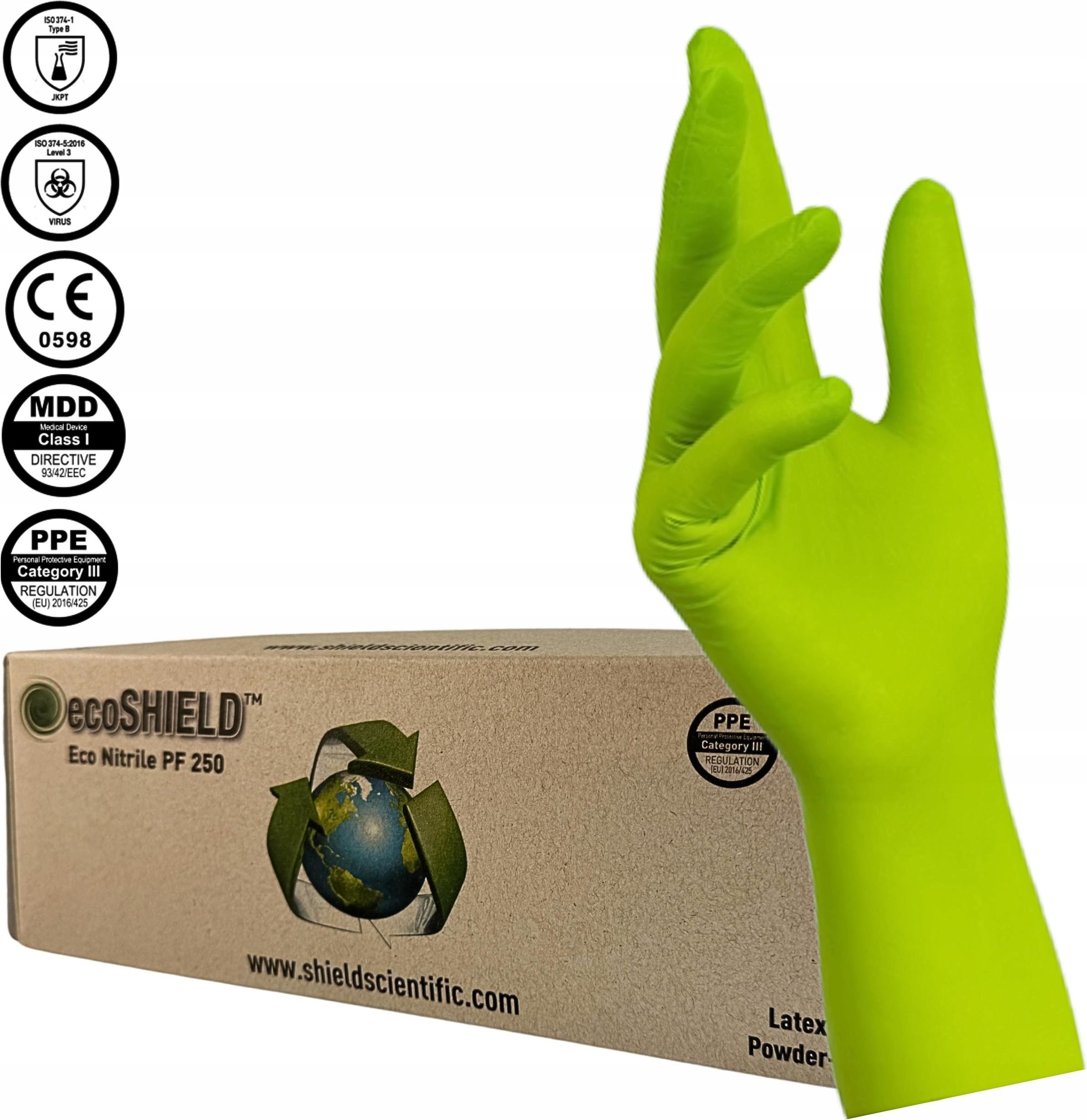 Rękawiczki Nitrylowe Bezpudrowe Mocne Kat Iii Ecoshield Roz. S 150szt. - Ceny i opinie - Ceneo.pl