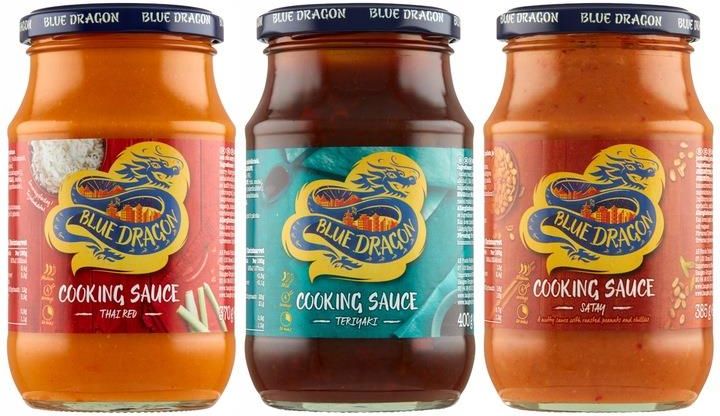 Blue Dragon Sos Satay + Thai Red Teriyaki 3X Mix - Ceny i opinie - Ceneo.pl