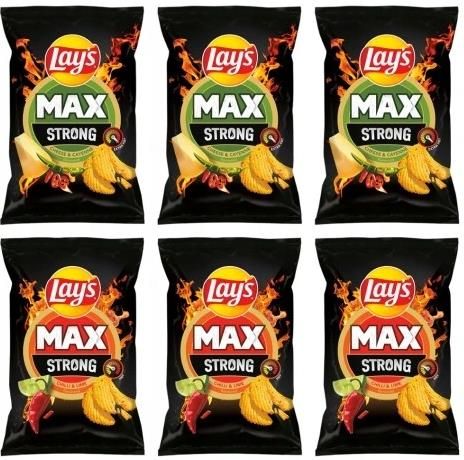 Lay& S Lay'S Max Strong Ostre Chili I Cheese & Cayenne 6X 120g - Ceny i ...
