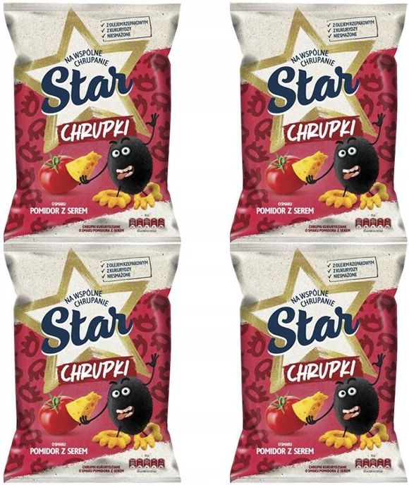 Star Chips Chrupki Kukurydziane Ser Pomidor 4x125g - Ceny i opinie ...