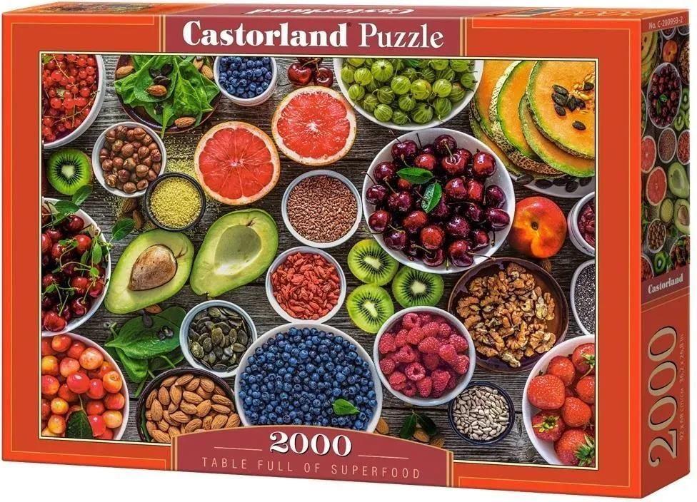 Castorland Puzzle 2000 Table Full Of Superfood - Ceny i opinie - Ceneo.pl