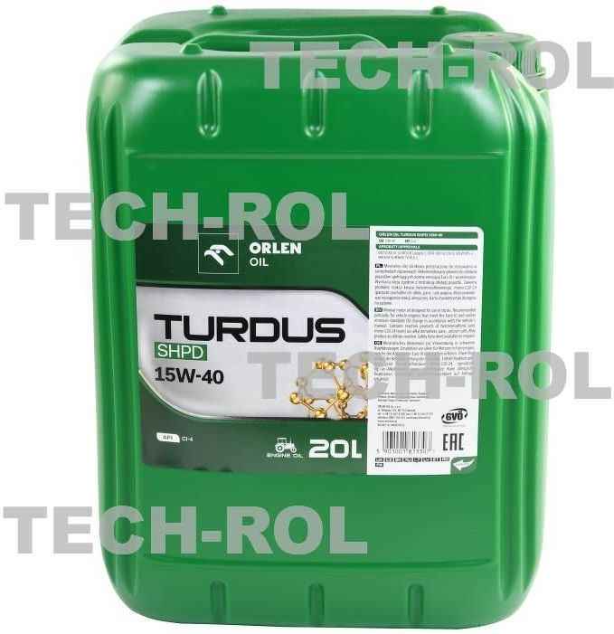 Olej silnikowy Motogeneric Turdus Shpd 15W40 20L 17kg Qfo805K20 Orlen - Opinie i ceny na Ceneo.pl