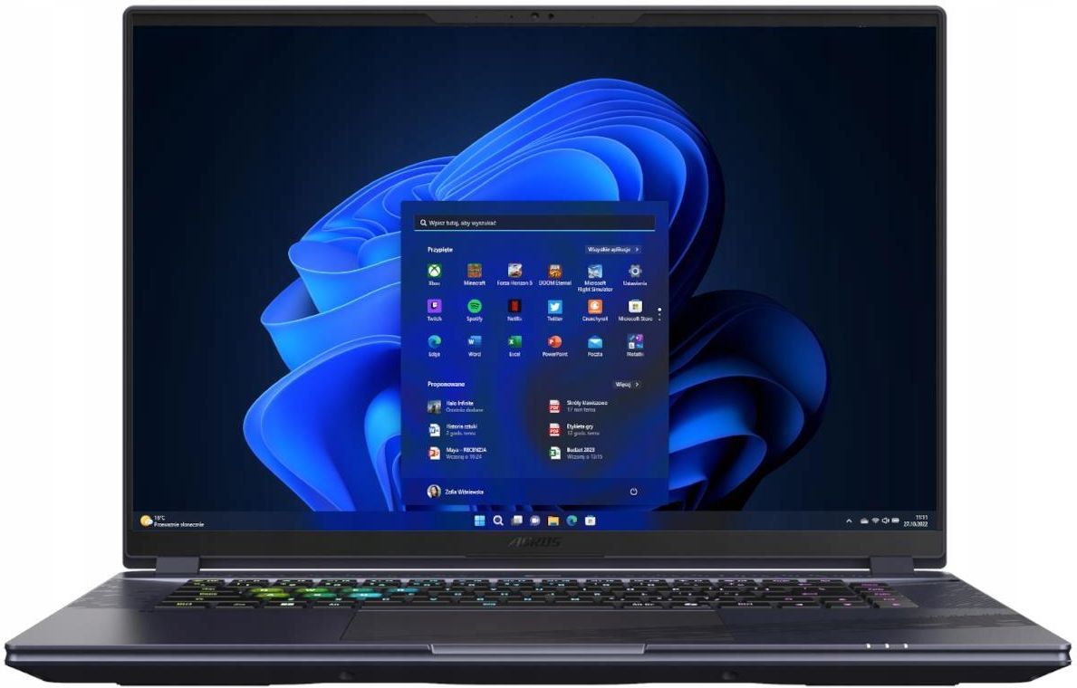 Laptop Gigabyte AORUS 16X 16/i7/16GB/1000GB/Win11 (AORUS16X2024W11SFF ...