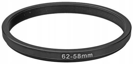 Redukcja filtrowa 62 - 58 mm Przejściówka Adapter STEP DOWN 62mm 58mm ...