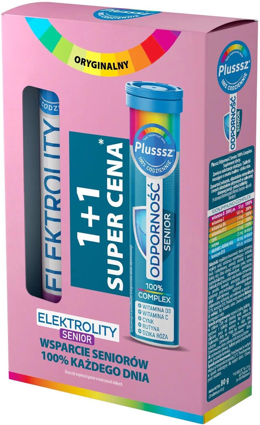 Polski Lek Zestaw Plusssz Senior Elektrolity 24Tabl. Musujące ...