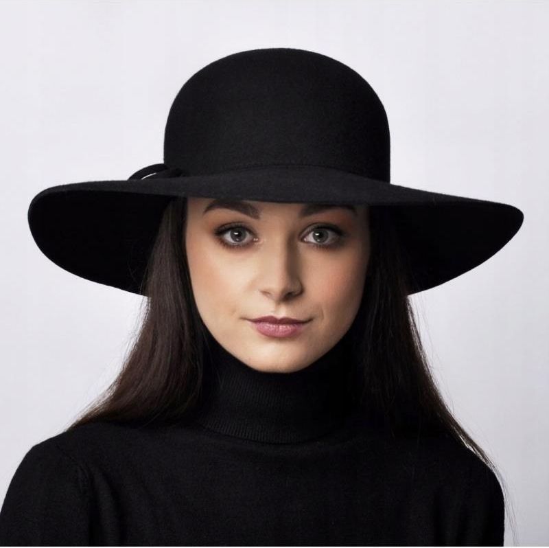 Kapelusz damski czarny Ferrero 100% wełna roz 56 - Ceny i opinie - Ceneo.pl