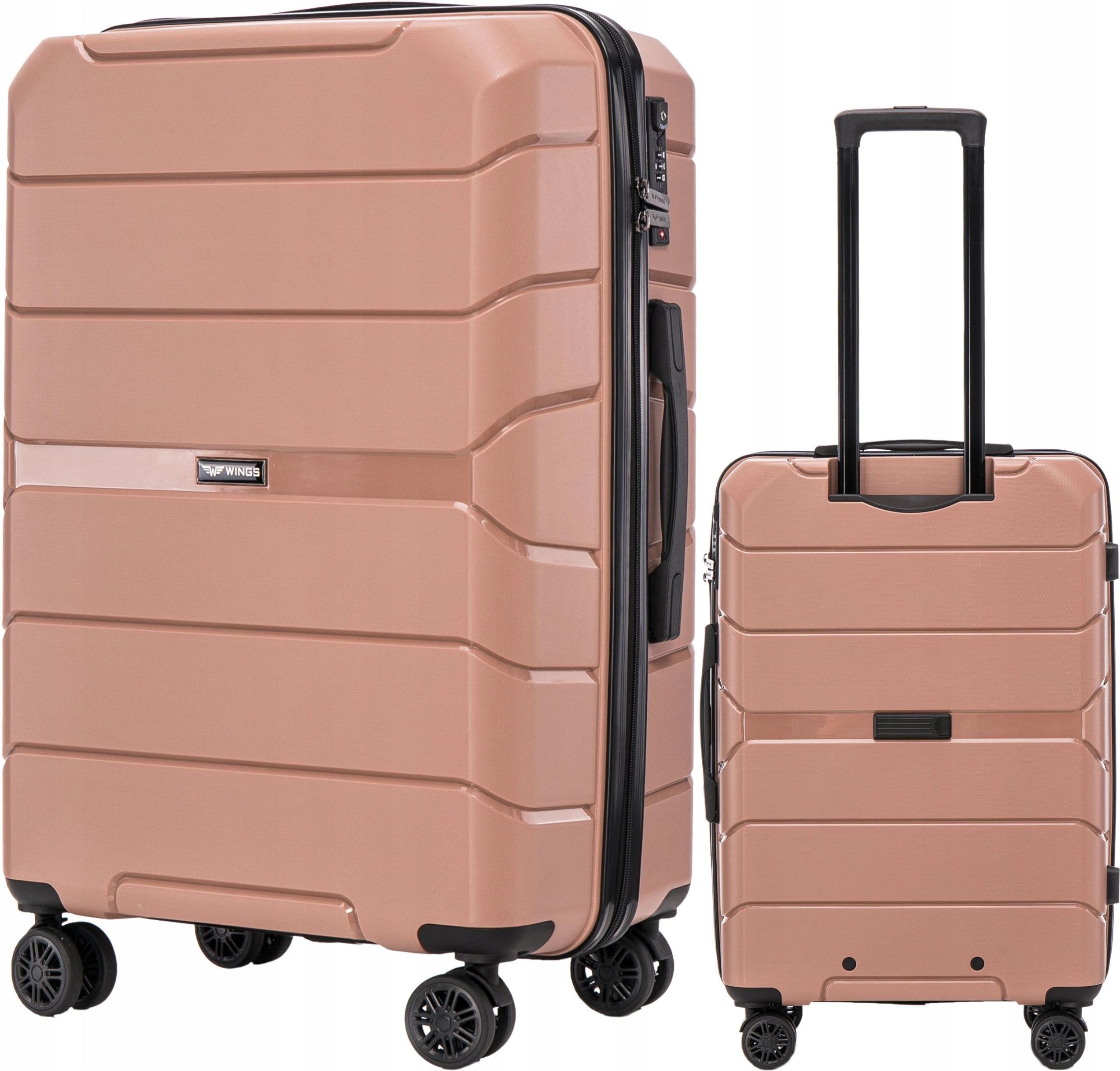 Wings walizka średni rozmiar Polipropylen 4 kółka zamek szyfrowy Tsa 24 ...