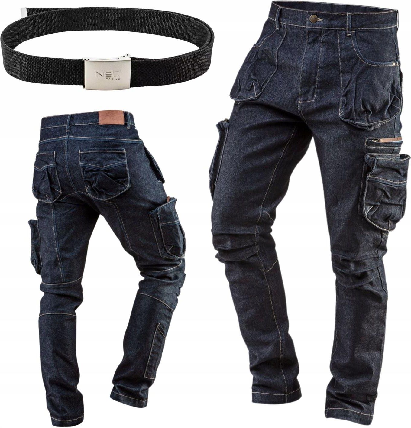 Neo Tools Neo Spodnie Robocze Męskie Jeans Z Paskiem Seria Denim ...