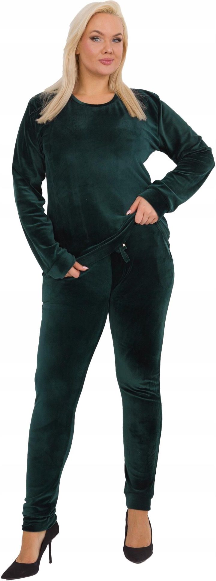 Komplet Welurowy spodnie bluza Plus Size 2XL - Ceny i opinie - Ceneo.pl