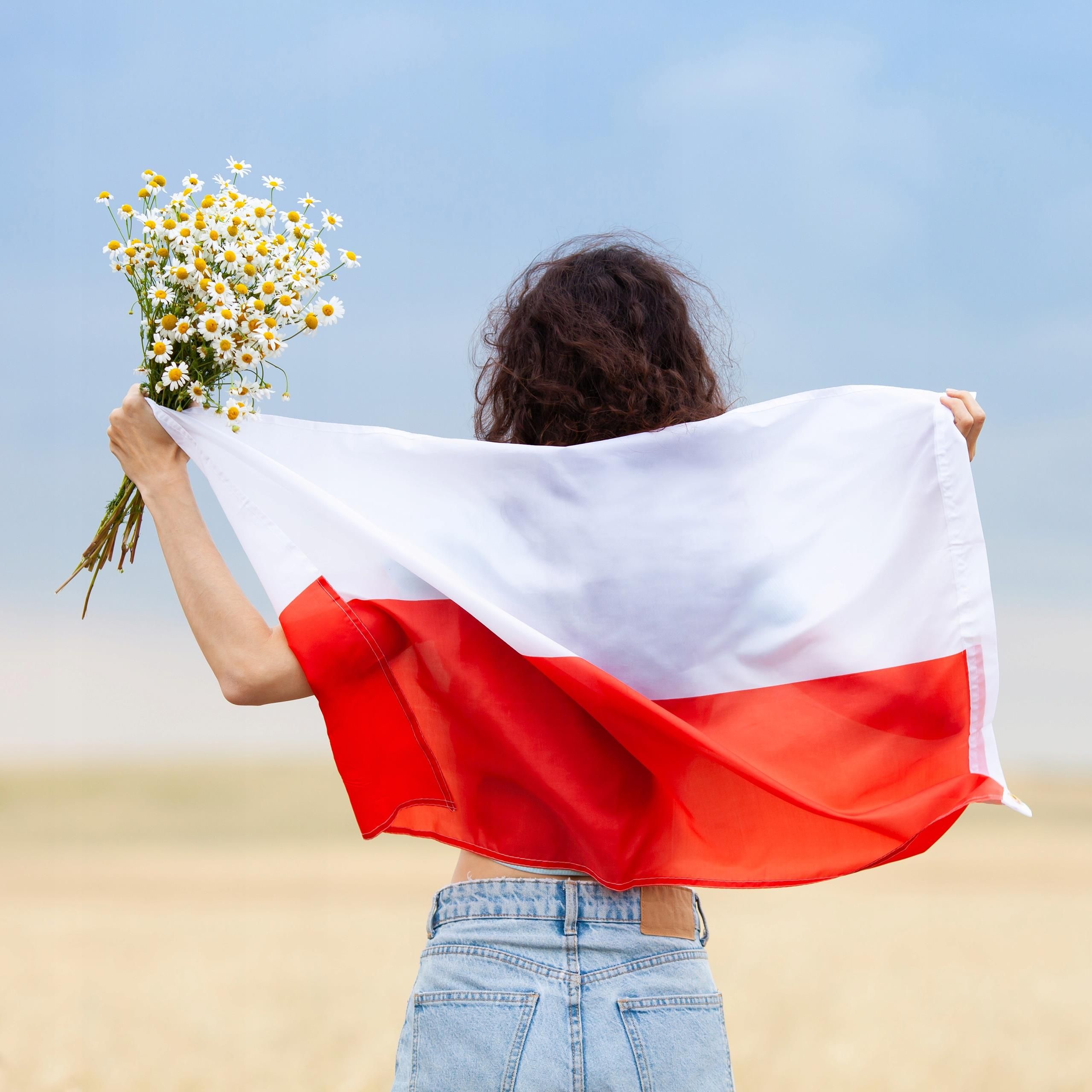 Flaga Polska Flagi Polski Narodowa 128X80cm Mocna Z Drzewcem - Ceny i ...