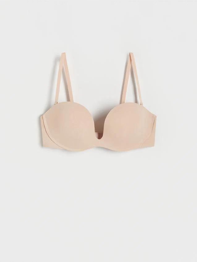 Reserved - Biustonosz balconette push up - kremowy - Ceny i opinie ...