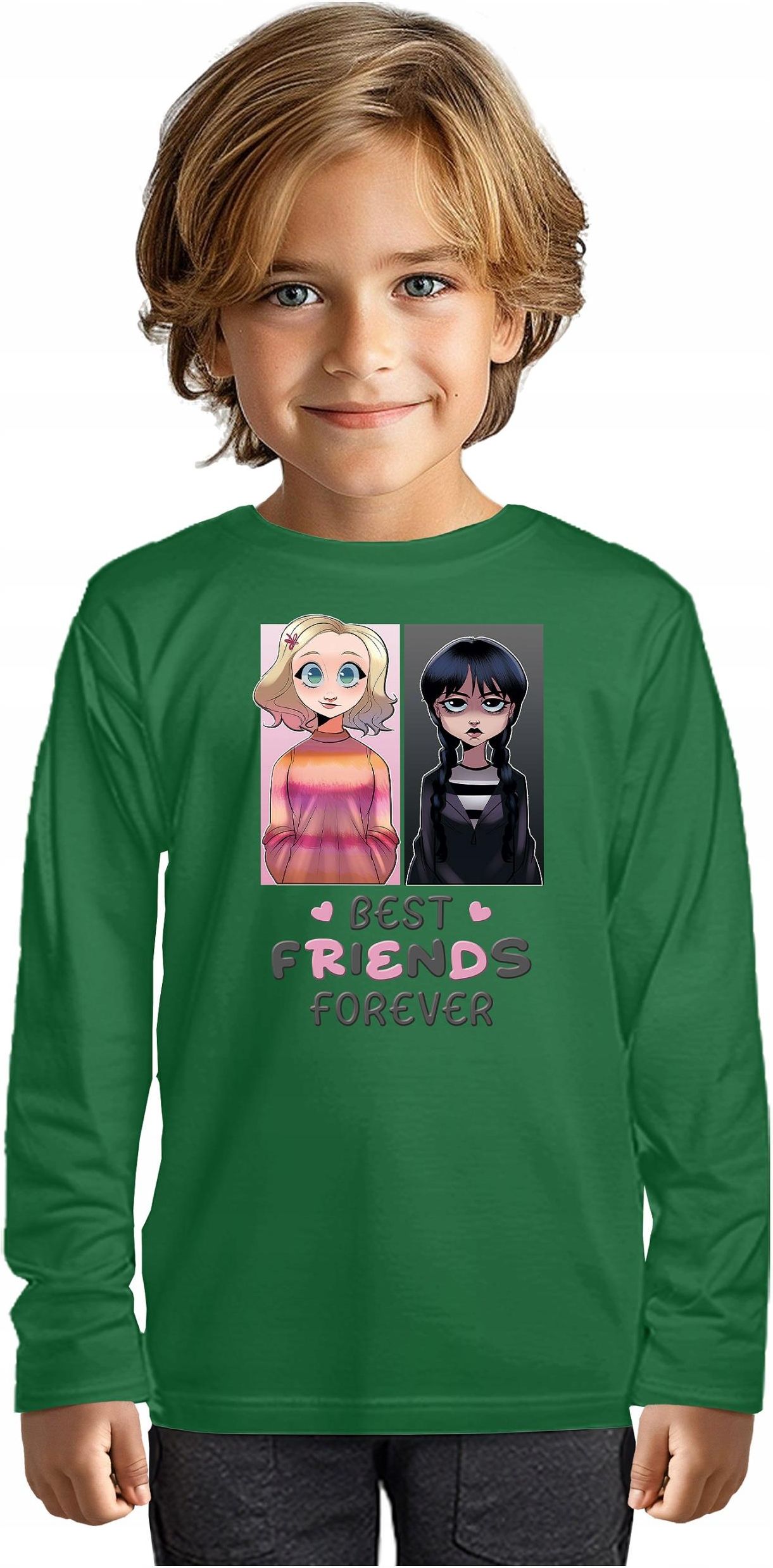 Bluzka Dziecięca Koszulka T-shirt Długi Rękaw Wednesday Friends 134-140 ...