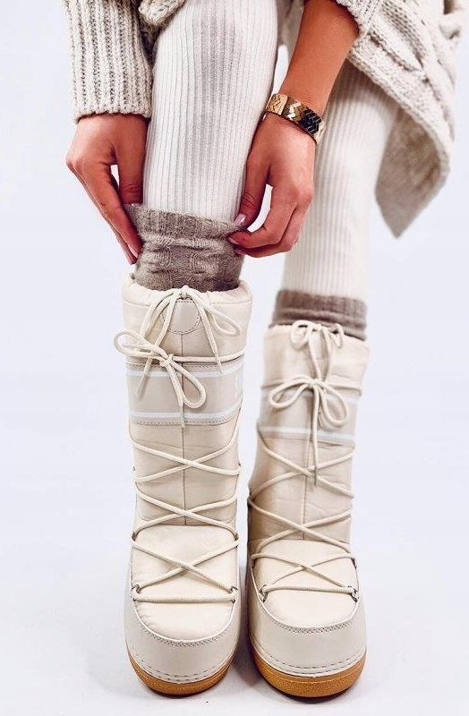 Snow boots wysokie TANGE BEIGE 35-36 - Ceny i opinie - Ceneo.pl