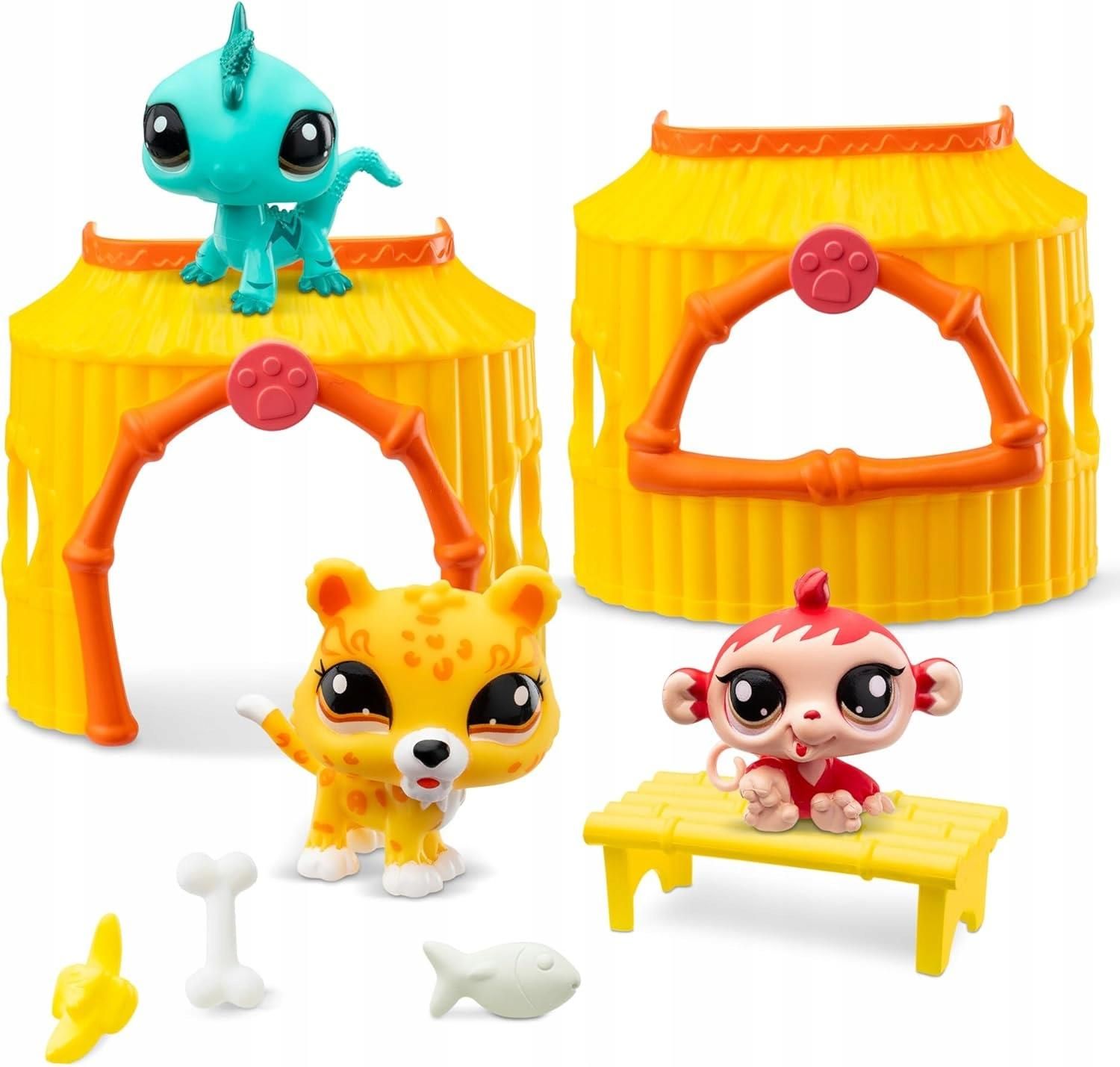 Bandai Nowe Littlest Pet Shop Tiki Jungle Zestaw Lps Figurki Akcesoria ...