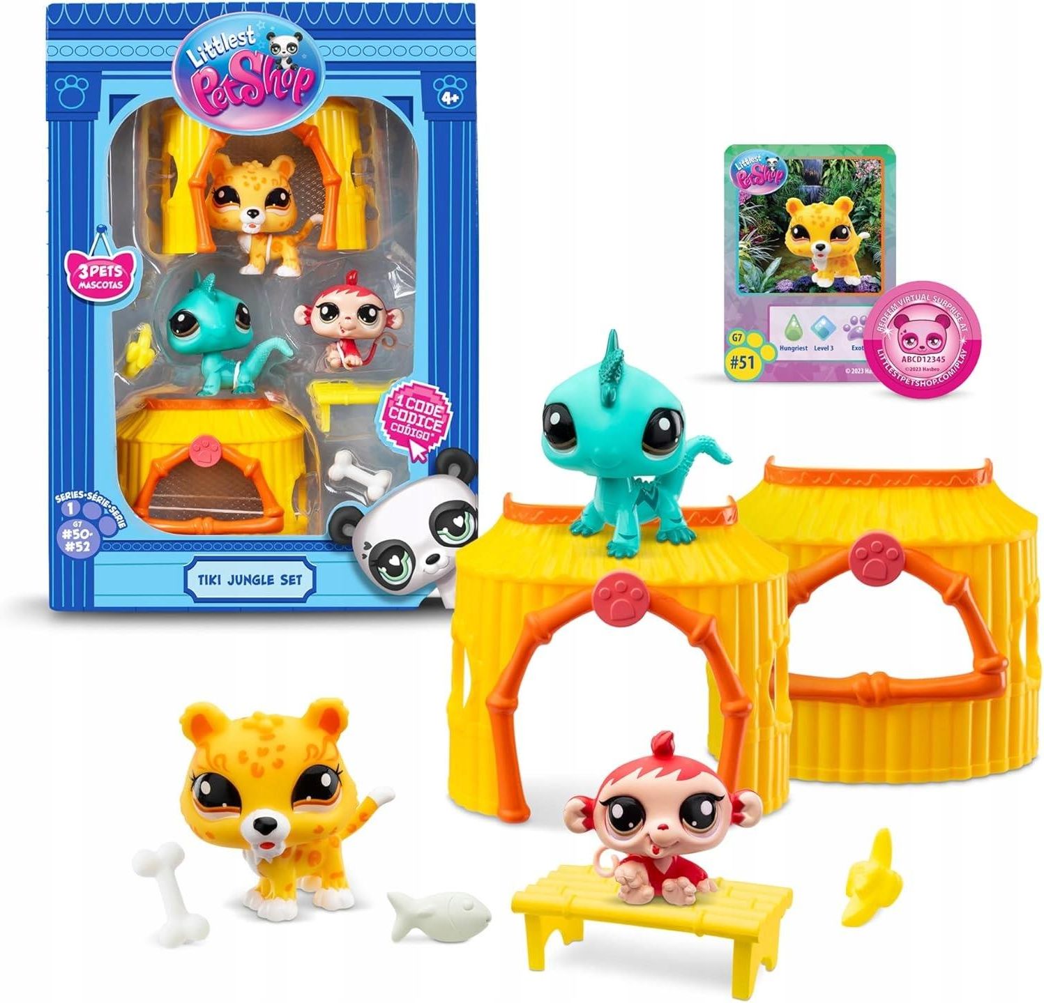 Bandai Nowe Littlest Pet Shop Tiki Jungle Zestaw Lps Figurki Akcesoria ...