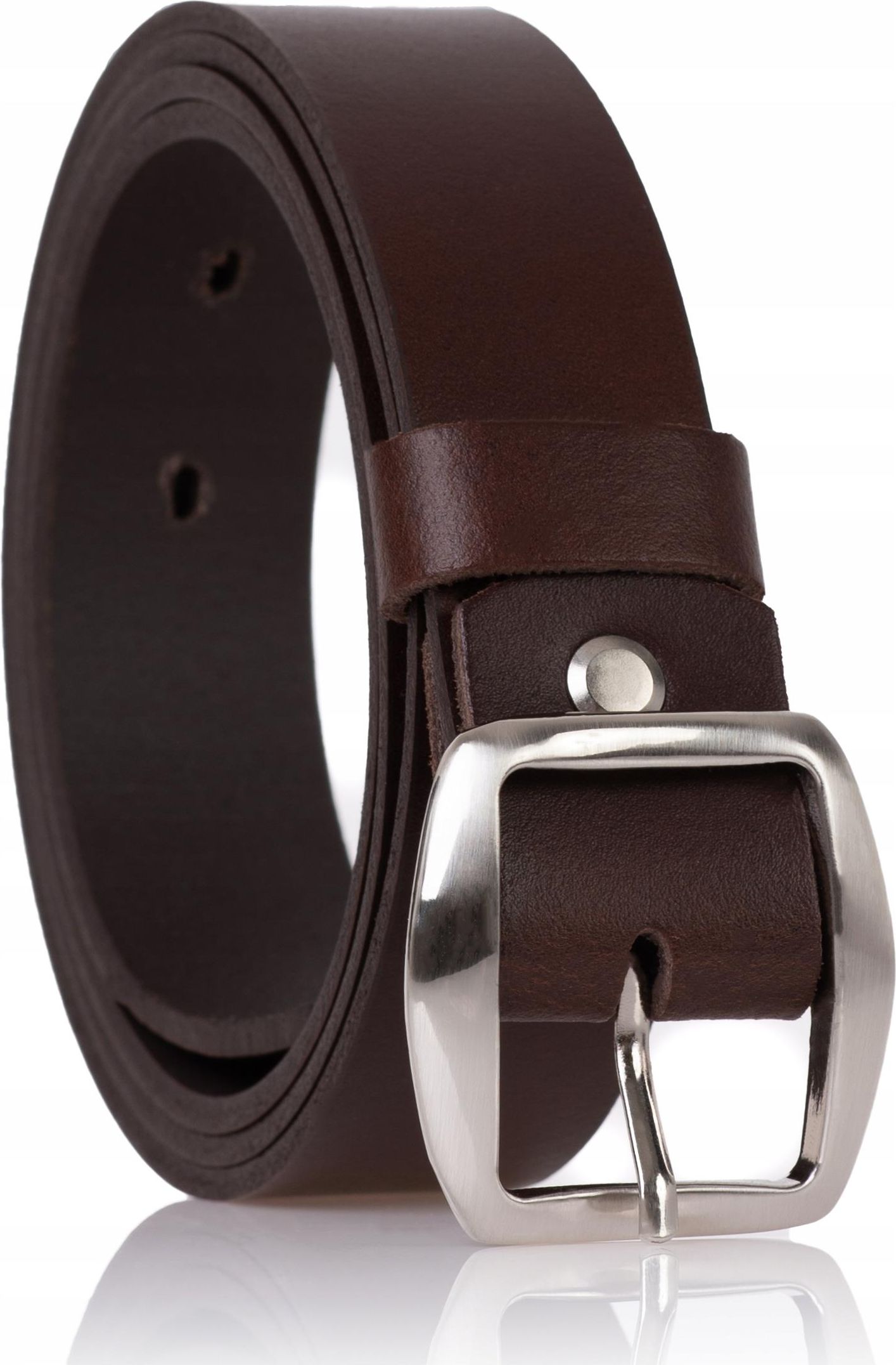 Sepher Pasek skórzany Brązowy brąz damski spodni - Ceny i opinie - Ceneo.pl