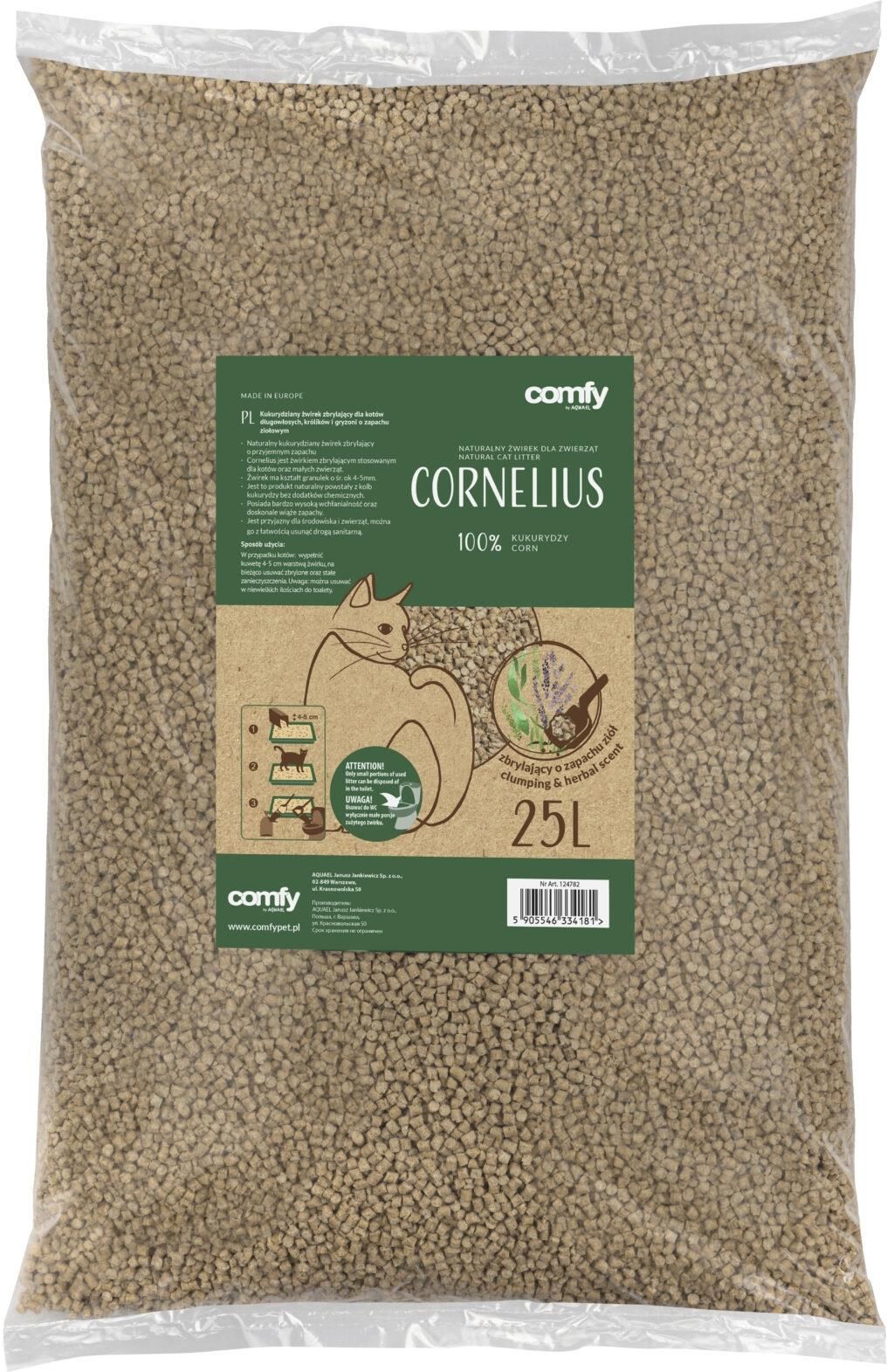 Comfy Cornelius Herbal 25L Ziołowy Żwirek Kukurydziany Dla Kota - Ceny ...