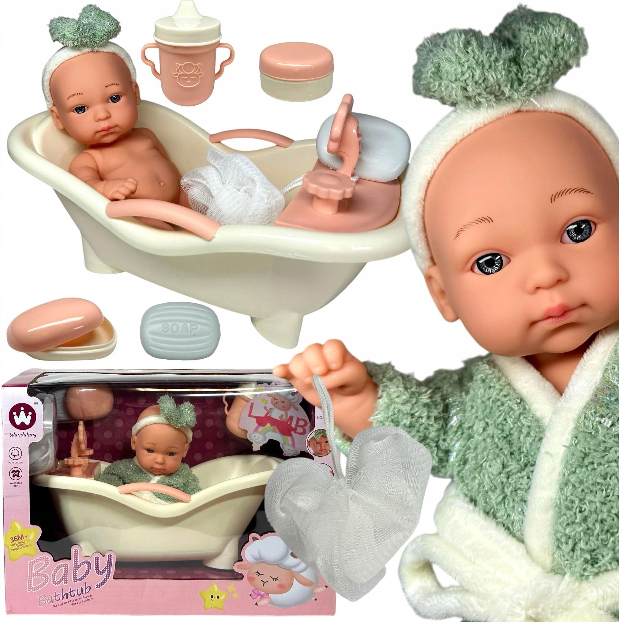 Lalka Mega Creative Lalka Jak Żywa Bobas Anatomiczna Do Kąpieli ...