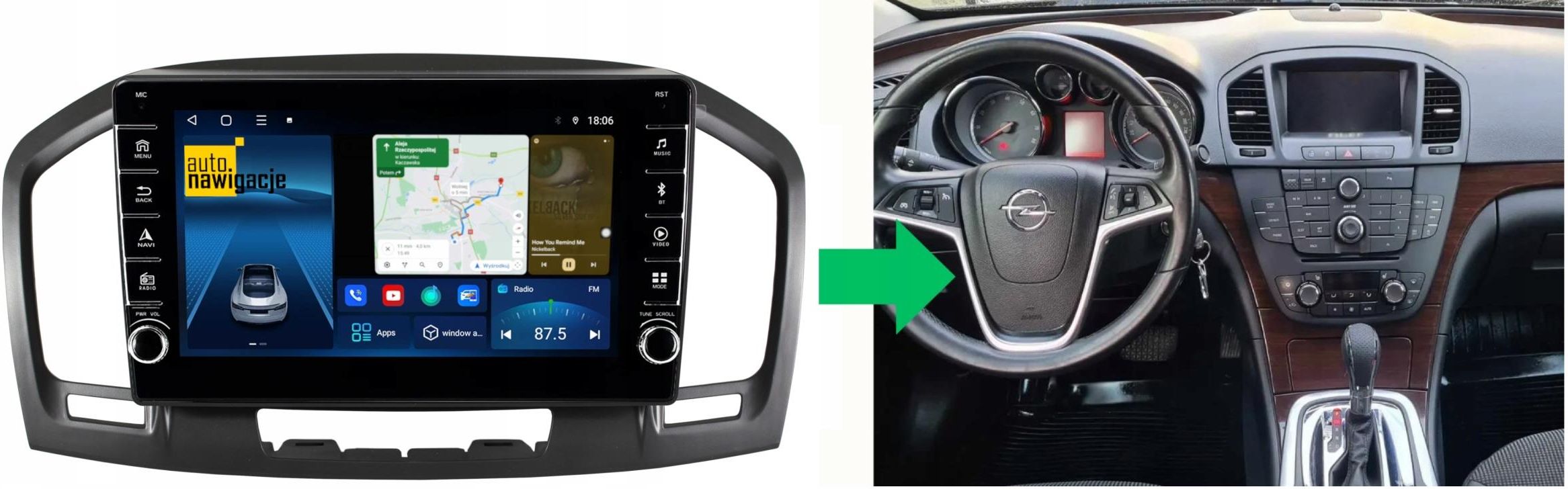 Radioodtwarzacz samochodowy Smart-Auto Gps Opel Insignia 2008-2013 ...