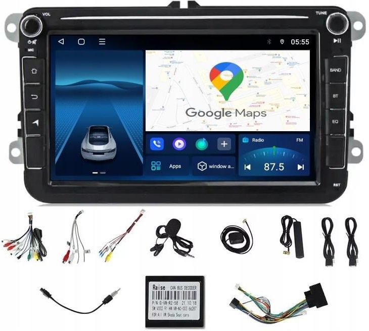 Radioodtwarzacz samochodowy Projack Android Gps Vw Passat B6 B7 Golf V VI 4/64GB Carplay Wifi ...