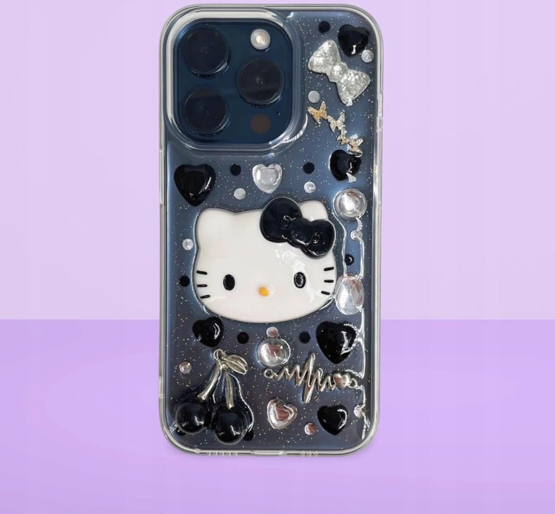 Etui Case Obudowa Iphone 14 Hello Kitty Biało Czarny - Etui na telefon ...