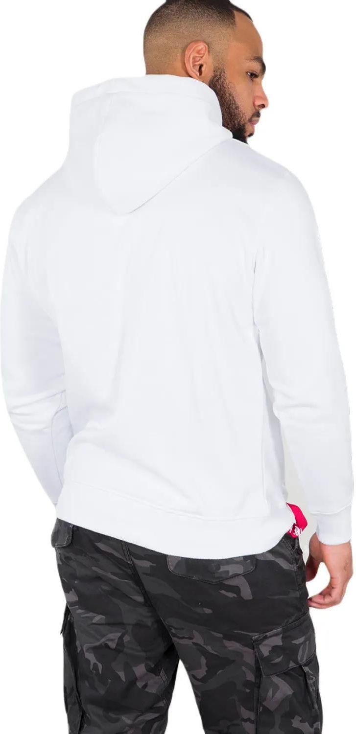 Bluza z kapturem Alpha Industries Small Logo Basic 196318 09 - Biała ...