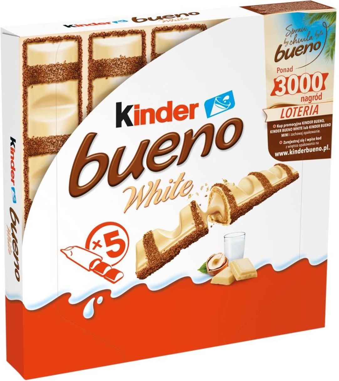 Kinder Baton Bueno White 97,5g - Ceny i opinie - Ceneo.pl