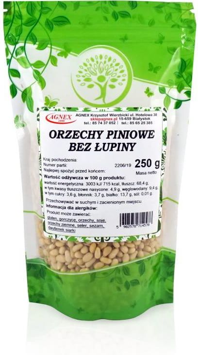 Agnex Orzechy Pini 250g Orzeszki Pinii Piniowe Piniole - Ceny i opinie - Ceneo.pl