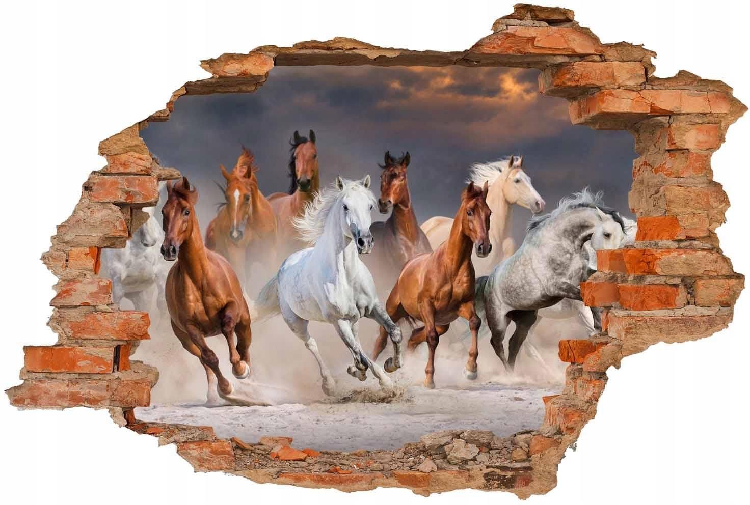 Fotoka.Pl Naka Na Ścianę 3D Dziura W Stado Koni (75x50Cm) - Opinie i ...