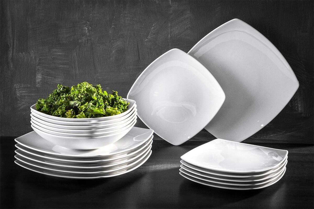 Serwis Obiadowy Zestaw Obiadowy Kwadrat Carlina Konsimo 12os 36 el ...