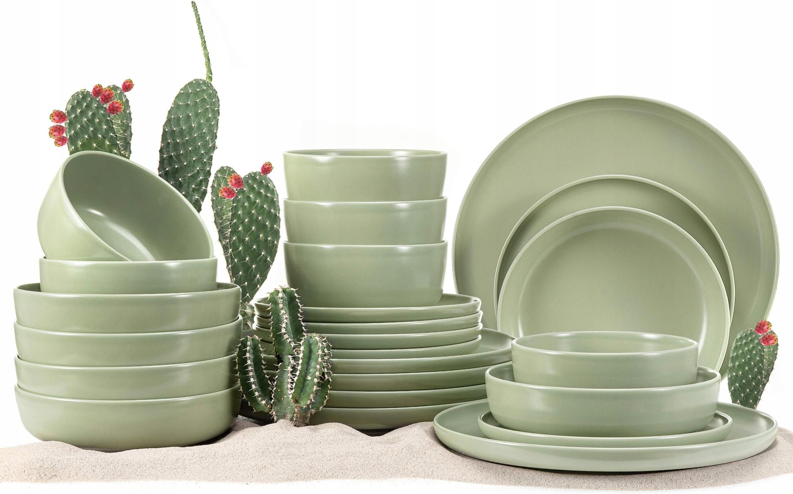 Konsimo Zestaw Obiadowy Serwis Obiadowy 6 Osób 24 El Victo Pistacjowy ...