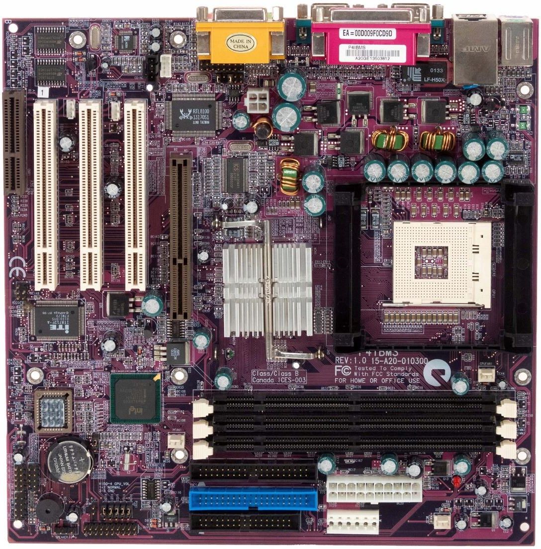 Podzespoły do laptopa Ecs P4IBMS Socket 478 Sdram Agp Pci Cnr mATX ...