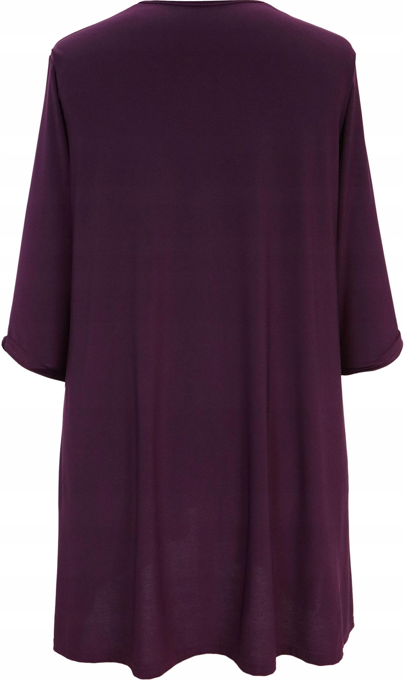 Tunika rozpinana lejąca efektowna bakłażan 3XL 56 58 - Ceny i opinie - Ceneo.pl