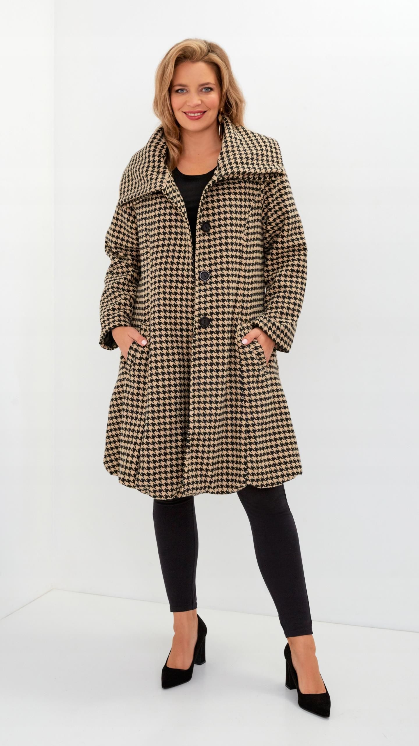 Płaszcz Alpaka Zimowy Damski Ciepły Jesienny Plus Size Polski Producent ...