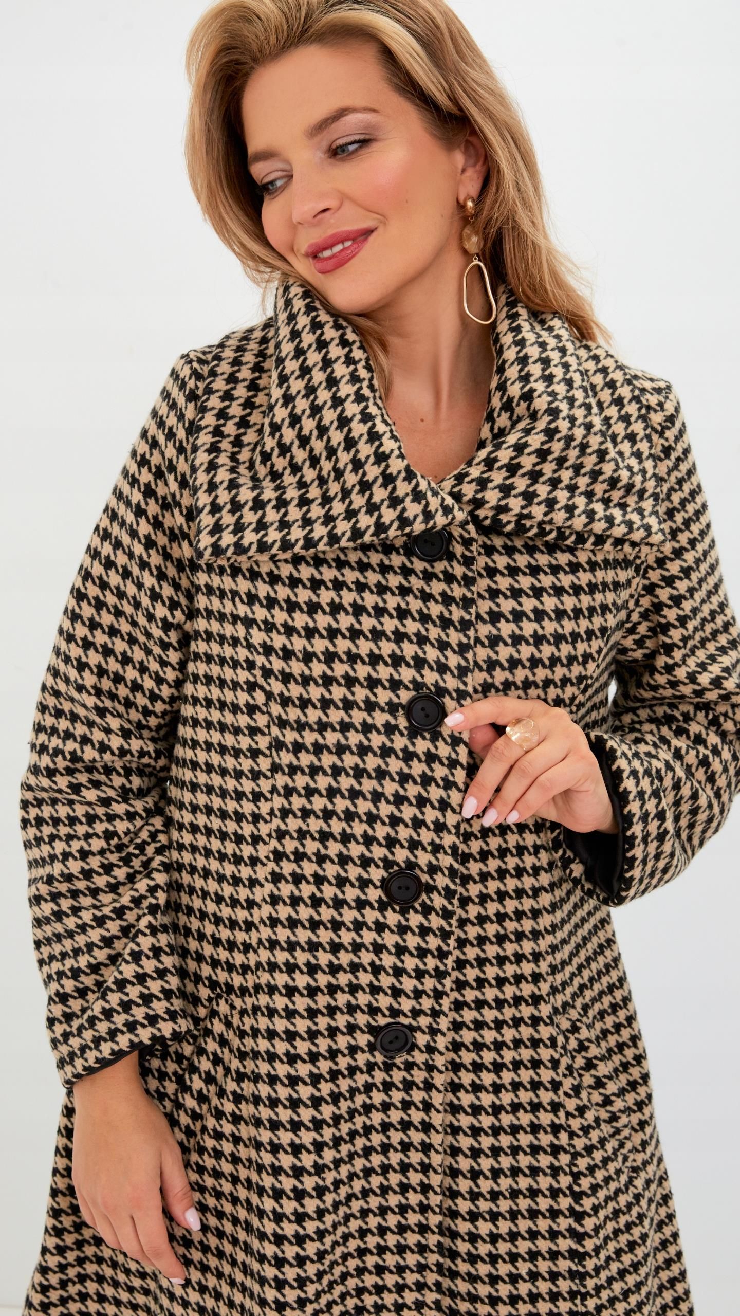 Płaszcz Alpaka Zimowy Damski Ciepły Jesienny Plus Size Polski Producent ...