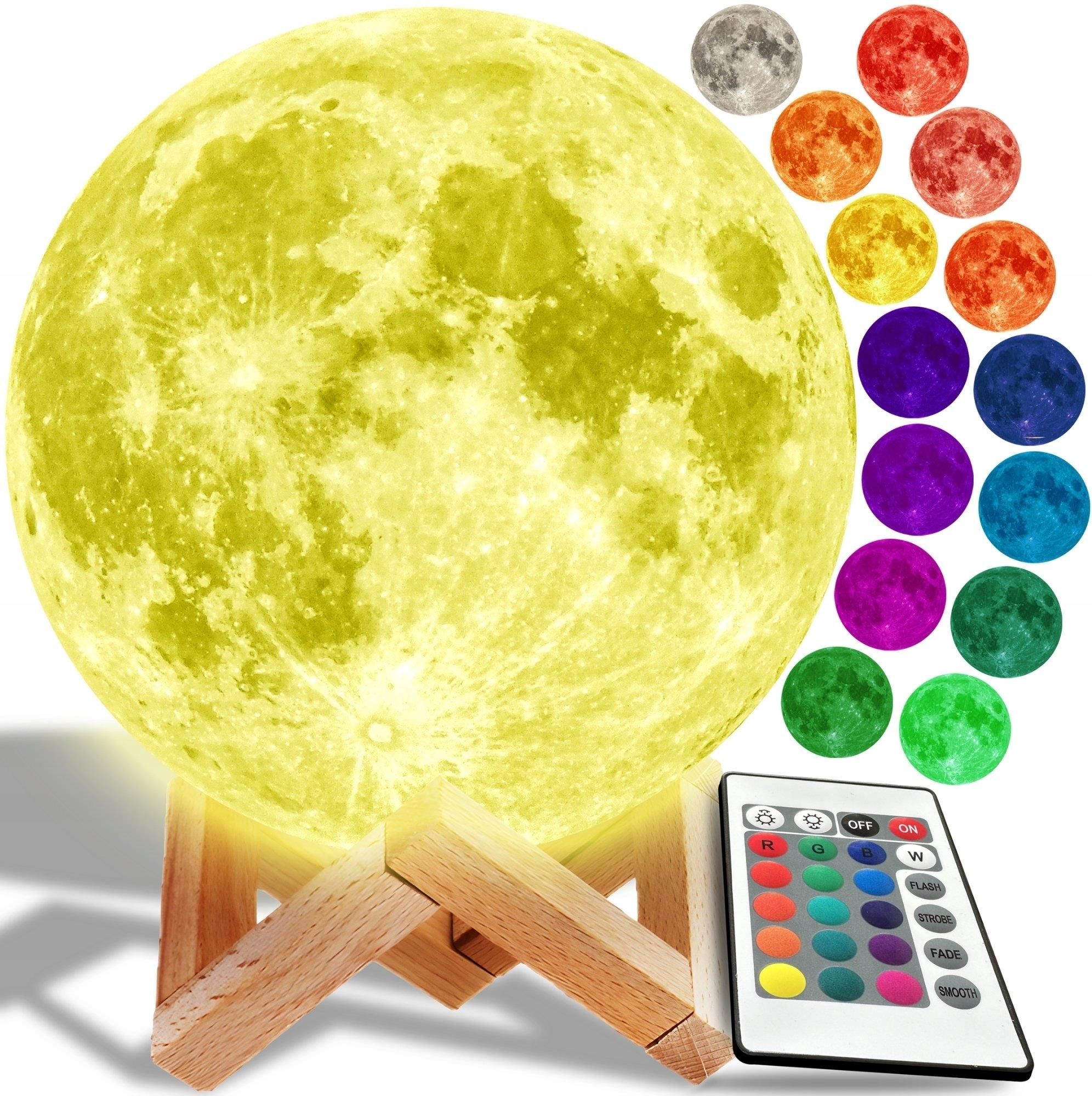 LAMPA KSIĘŻYC LED RGB 3D Nocna Dla Dzieci Moon Light na Pilot MOONLIGHT - Opinie i atrakcyjne ...