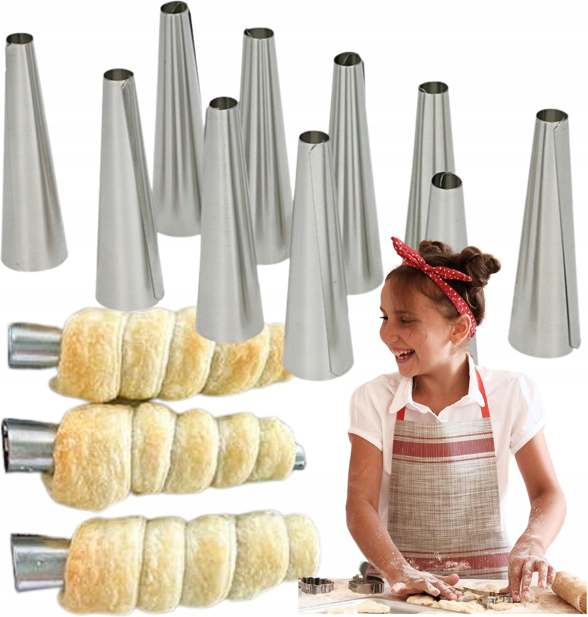 Net-Pol Foremki Do Ciastek Rurek Z Kremem Rożki 11cm Zestaw 10szt. Duże ...