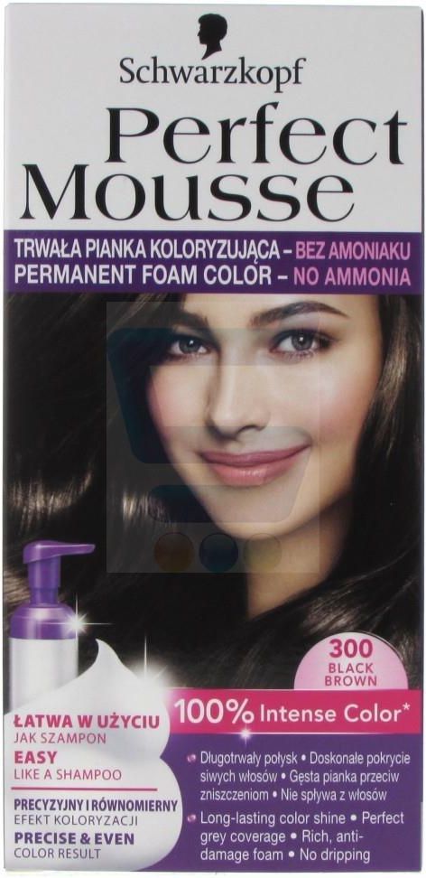 Schwarzkopf Perfect Mousse Pianka Koloryzująca Brązowa Czerń nr 300 ...